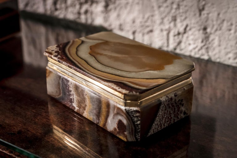 1930s Agate Box For Sale at 1stDibs