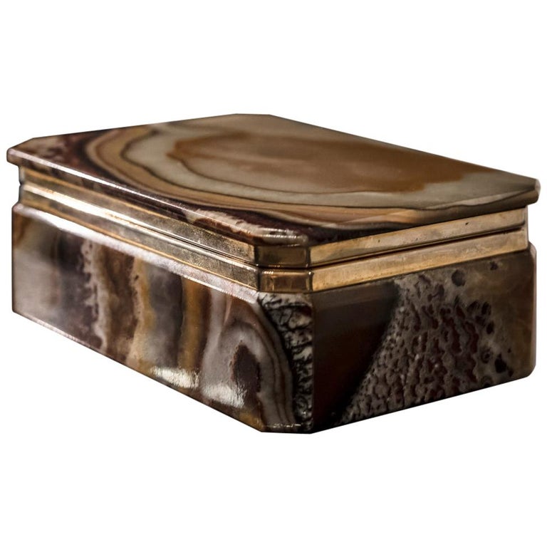 1930s Agate Box For Sale at 1stDibs