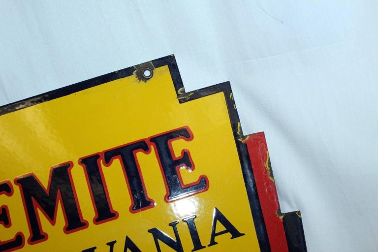 1930s Alemite Pennsylvania Motor Oil Double Sided Porcelain Art Deco ...