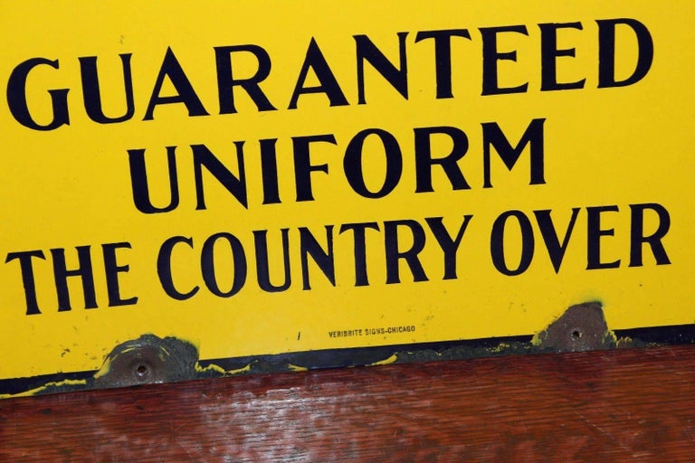 1930s Alemite Pennsylvania Motor Oil Double Sided Porcelain Art Deco ...