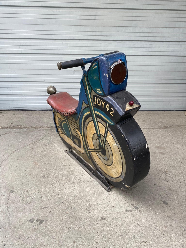 1930s Amusement / Carnival Motorcycle Ride, Carousal, Merry-go-round ...