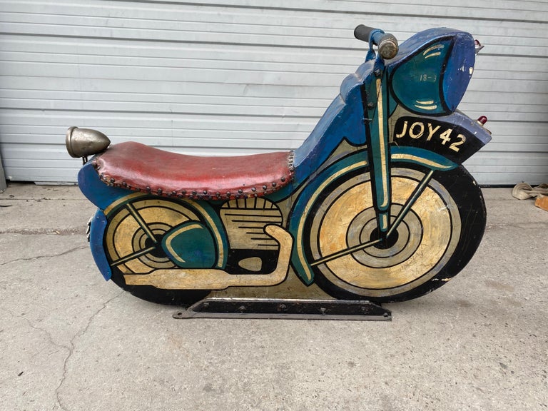 1930s Amusement / Carnival Motorcycle Ride, Carousal, Merry-go-round ...