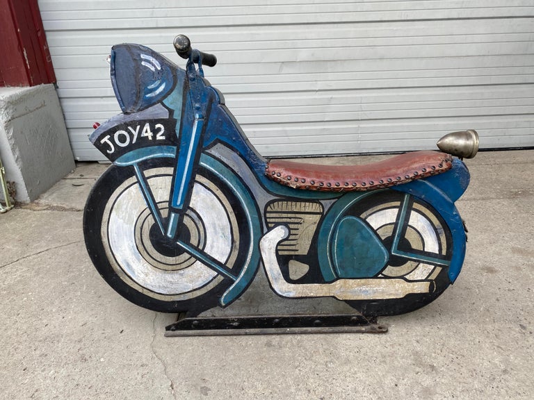 1930s Amusement / Carnival Motorcycle Ride, Carousal, Merry-go-round ...