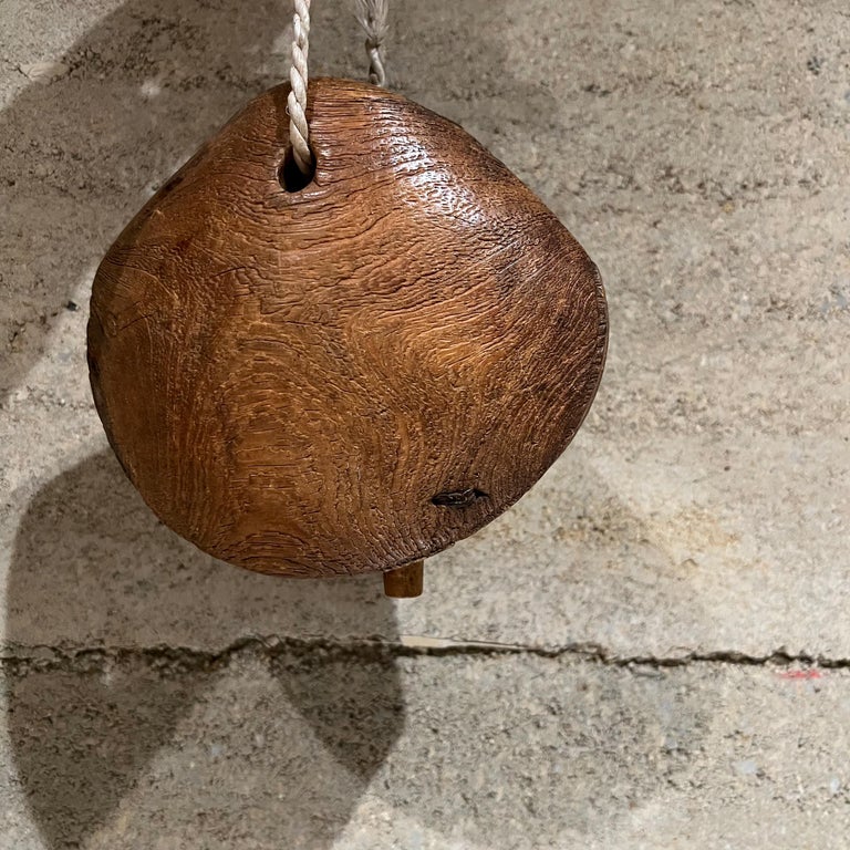 1930s Antique Cow Bell in Solid Oak Wood Farmhouse Rustic For Sale at ...