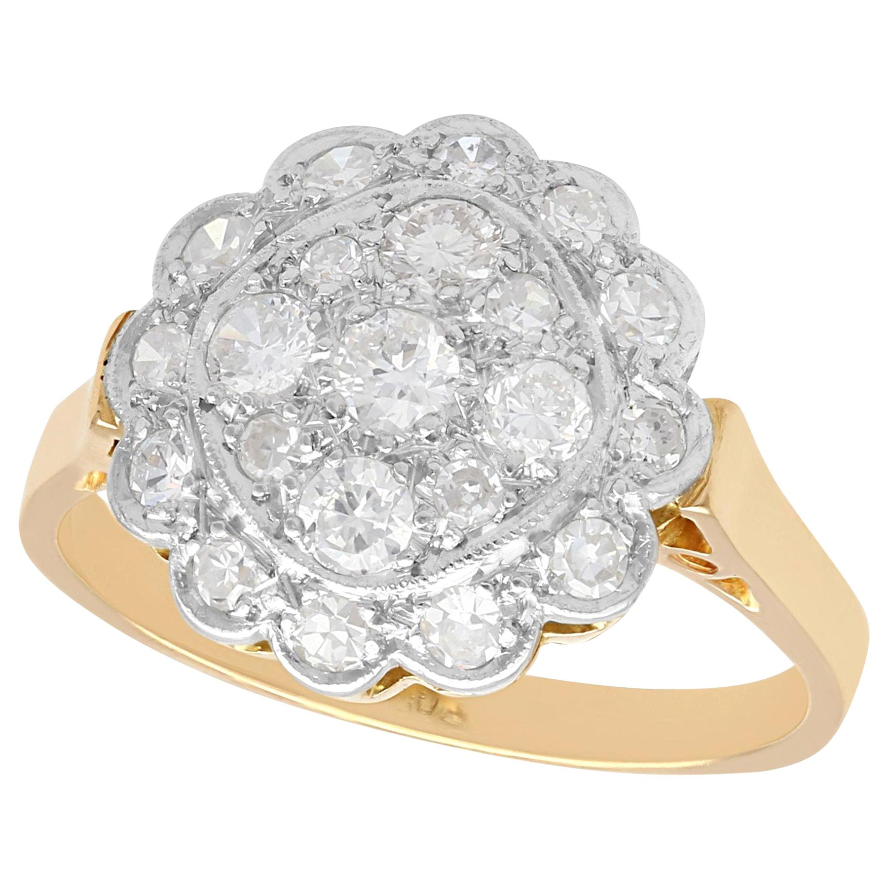 CARTIER 1930's Diamond Cluster Ring at 1stDibs