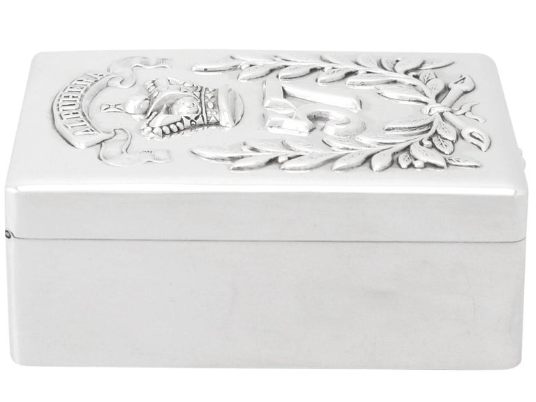1930s Antique Indian Colonial Silver Cigarette Box For Sale at 1stDibs
