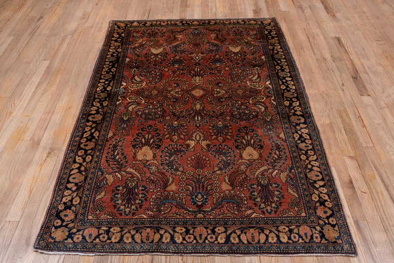1930s Antique Persian Sarouk Rug with a Salmon Field, American Sarouk ...