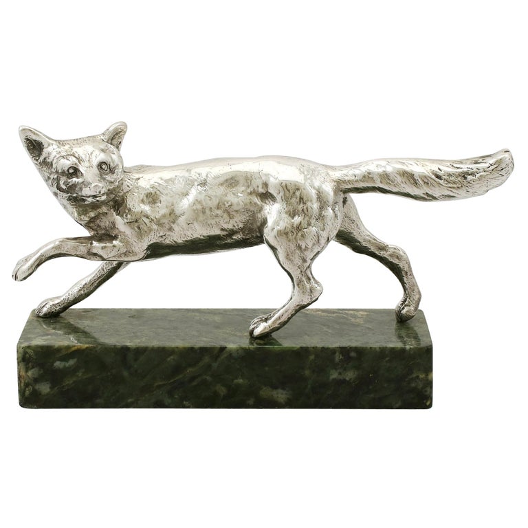 1930s Antique Sterling Silver Fox at 1stDibs