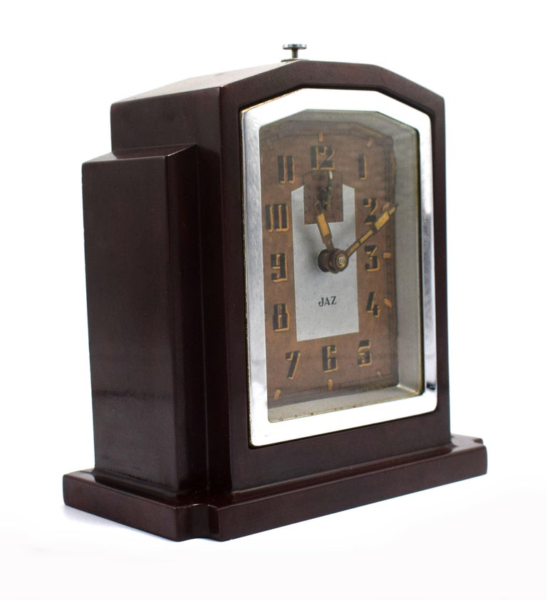 1930s Art Deco Bakelite Clock by JAZ at 1stDibs