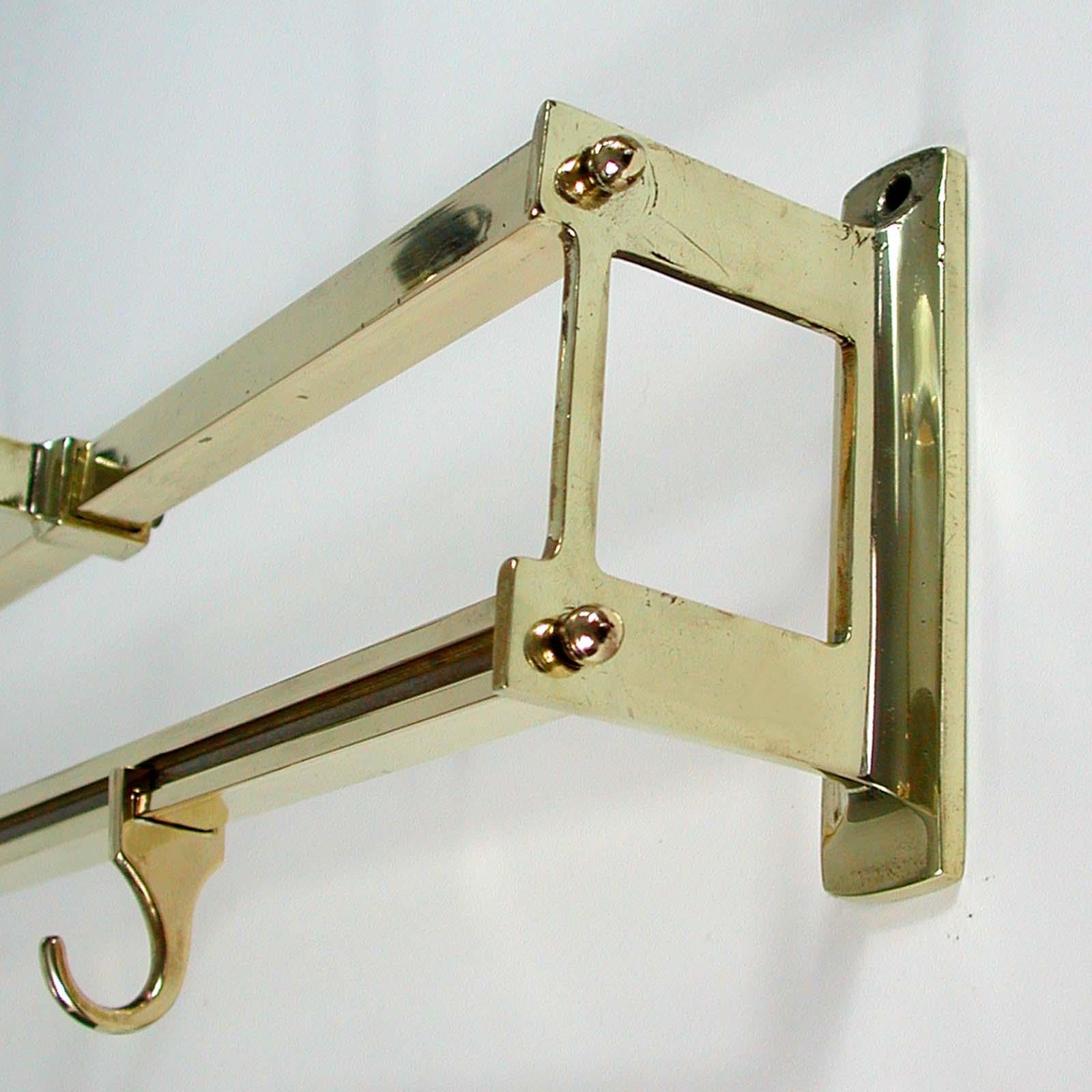 1930s Art Deco Bauhaus Brass and Wood Coat and Hat Rack at 1stDibs ...