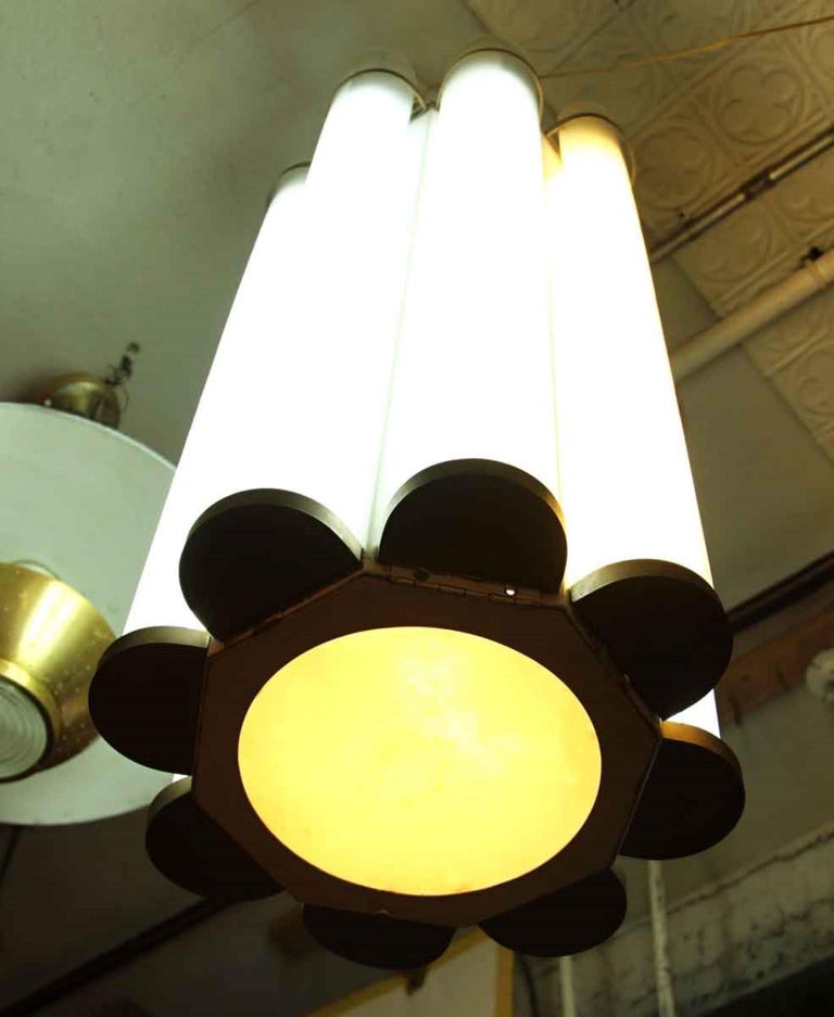 1930s Art Deco Fluorescent Pendant Light from a Bronx, NY Church ...