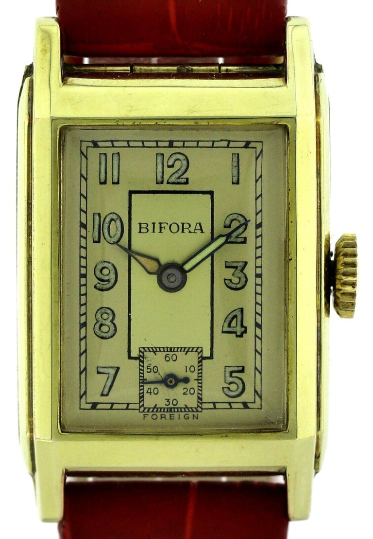 1930s Art Deco Gents Wristwatch Old Stock, Never Worn by Bifora at ...