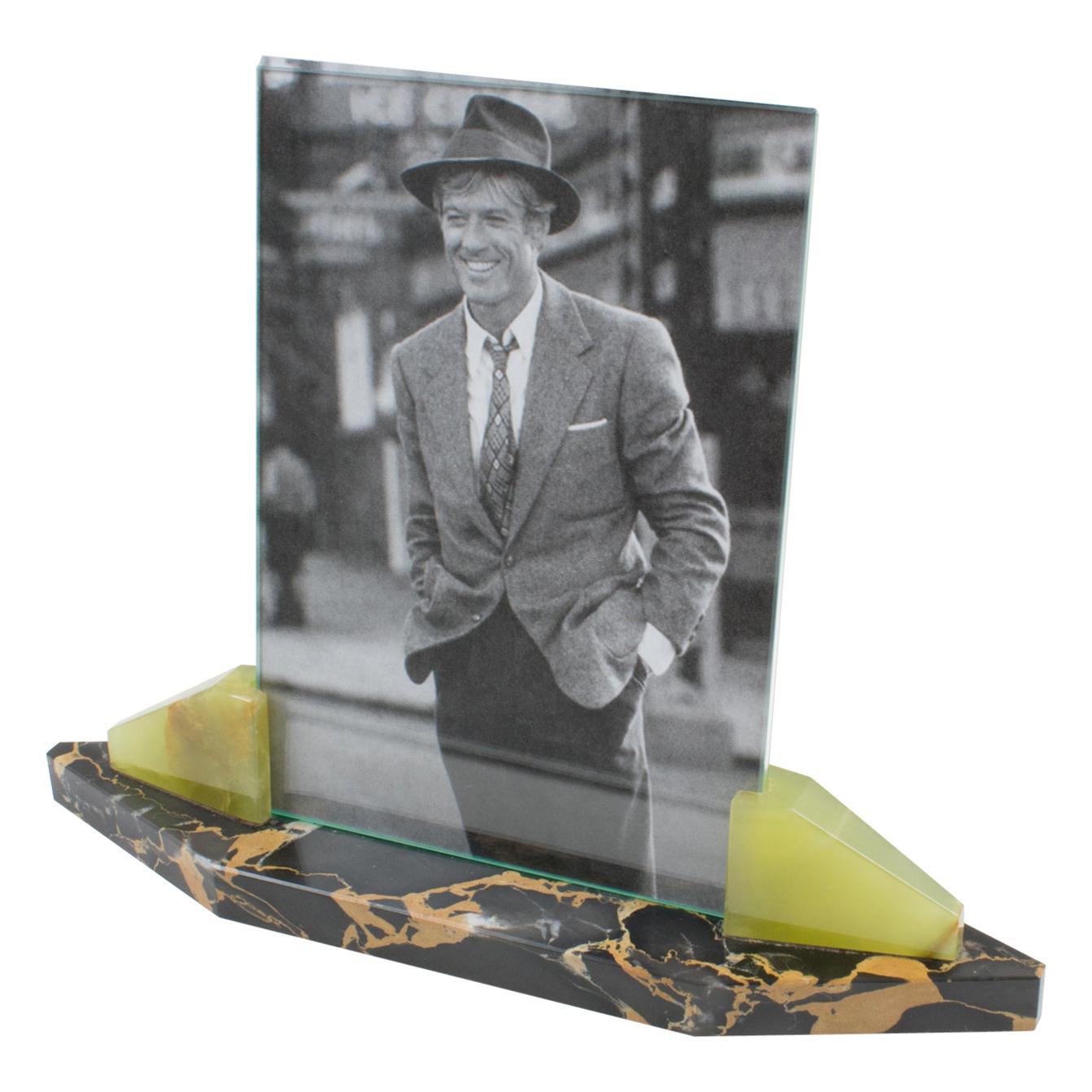 Paul Lobel Style 1930s Brass Picture Frame at 1stDibs