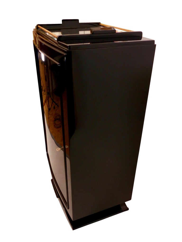 1930s Art Deco Rolex Bar Furniture in Black Lacquer with Tray and ...