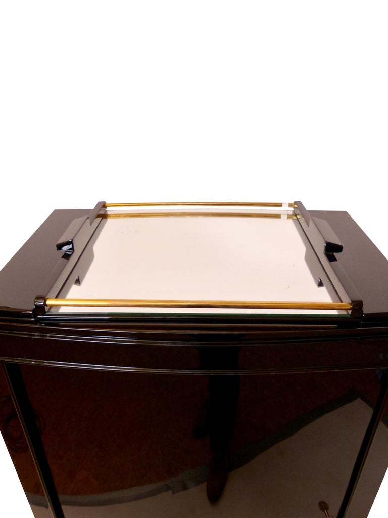 1930s Art Deco Rolex Bar Furniture in Black Lacquer with Tray and ...