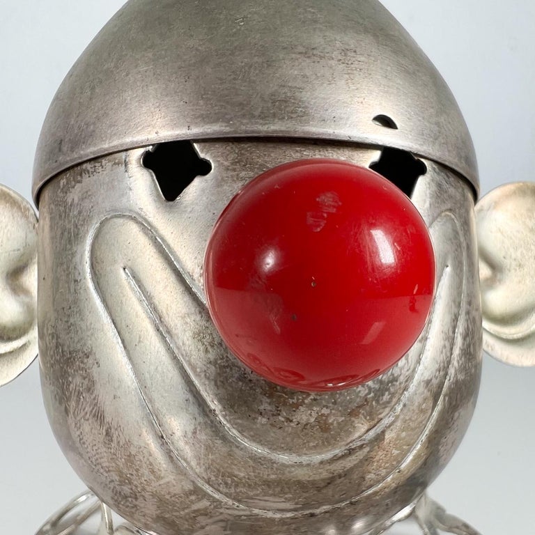 1930s Art Deco Silver Plated Napier Clown Red Nose Coin Bank For Sale ...