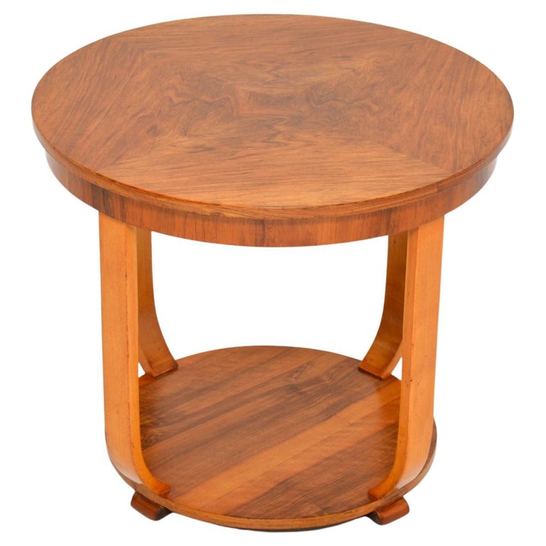 1930's Art Deco Vintage Walnut Occasional Coffee Table at 1stDibs