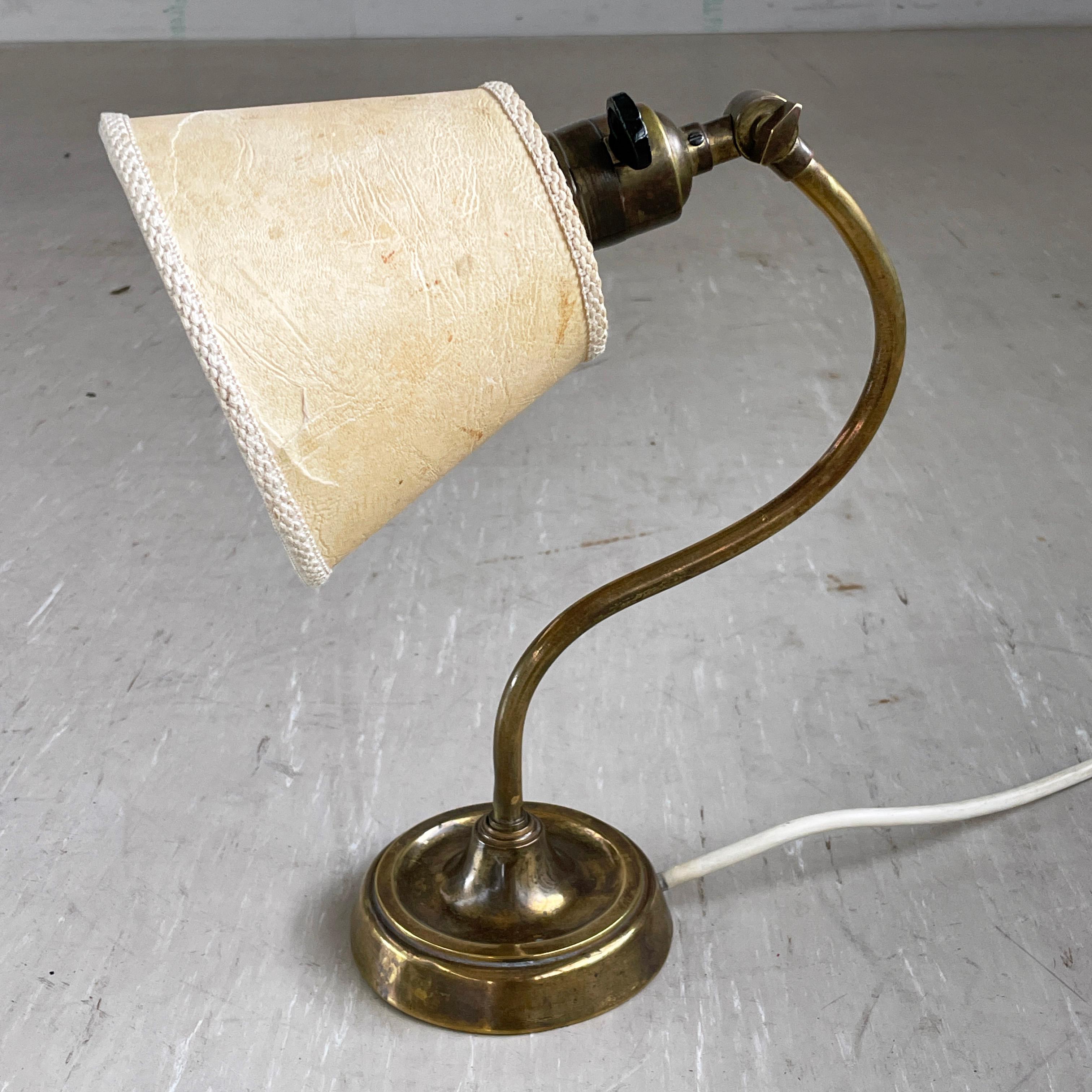 1930's B.A.G Turgi Swiss Brass Table / Desk Lamp Model No. 4865 J For ...