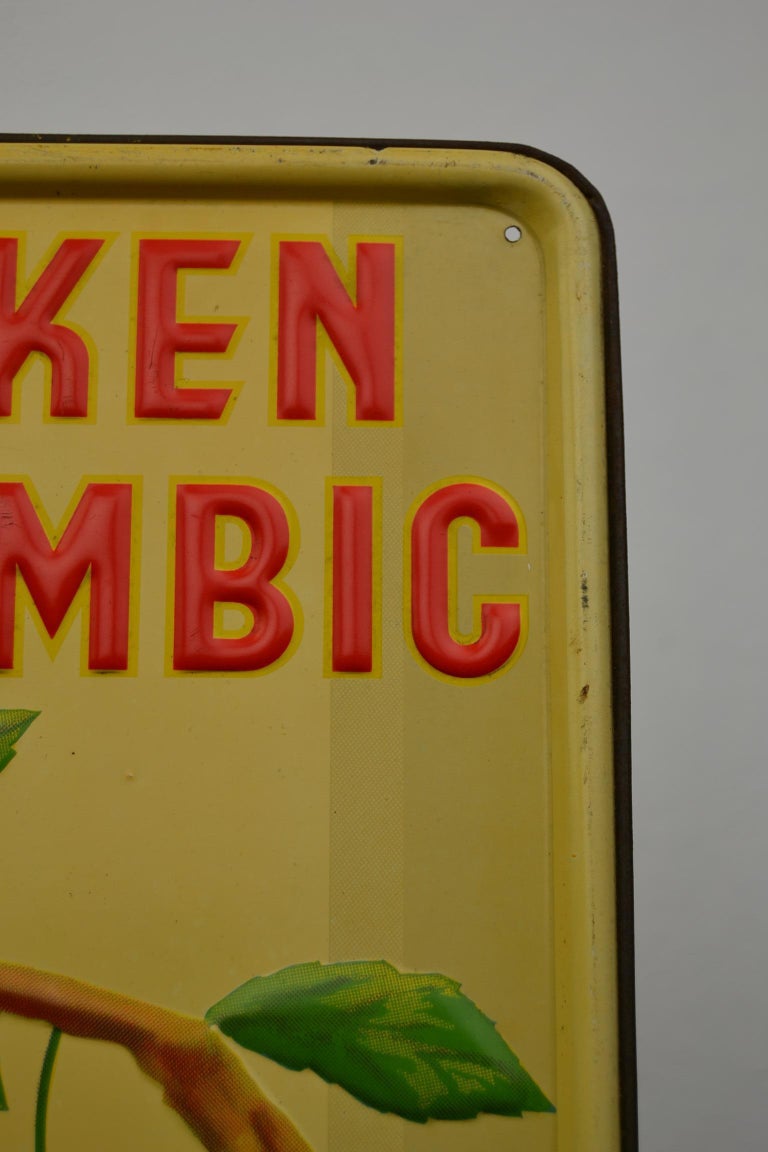 1930s Belgian Beer Sign for Cherry Beer Lambic, Art Deco Tin Sign at ...