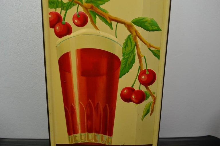 1930s Belgian Beer Sign for Cherry Beer Lambic, Art Deco Tin Sign at ...