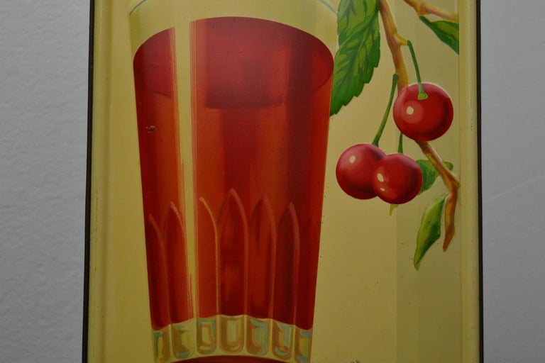 1930s Belgian Beer Sign for Cherry Beer Lambic, Art Deco Tin Sign at ...