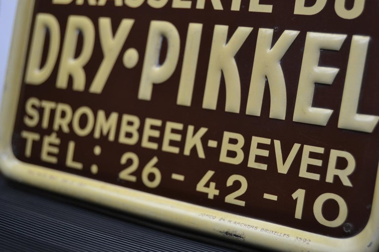 1930s Belgian Beer Sign for Cherry Beer Lambic, Art Deco Tin Sign at ...