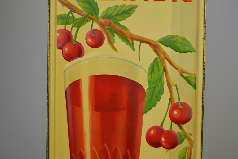 1930s Belgian Beer Sign for Cherry Beer Lambic at 1stDibs