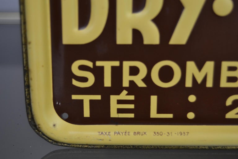 1930s Belgian Beer Sign for Cherry Beer Lambic at 1stDibs