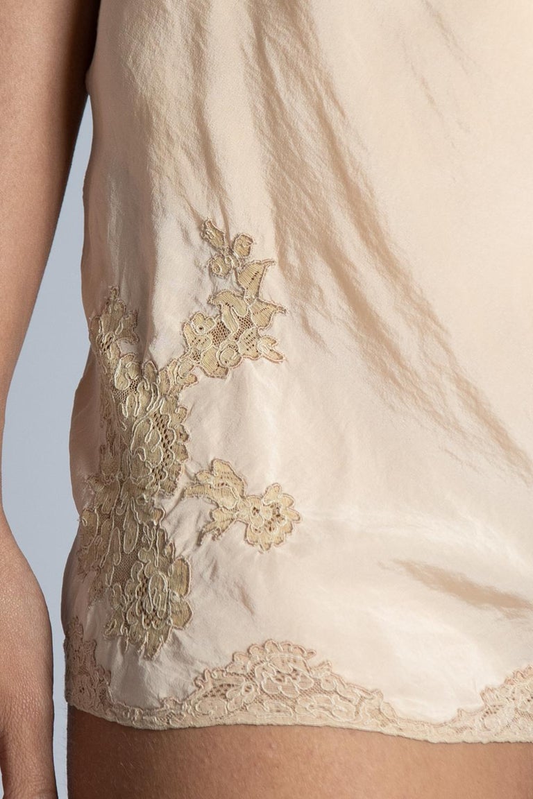 1930S Blush Pink Bias Cut Silk Charmeuse Hand Embroidered Tap Short ...