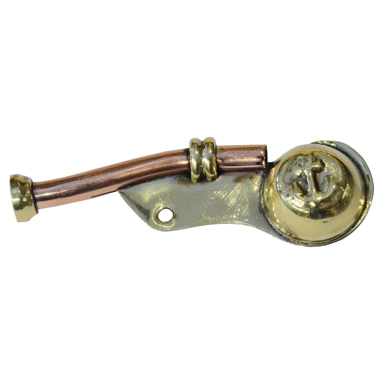 1930s Brass and Copper Boatswain Whistle Antique Nautical Tool For Sale ...