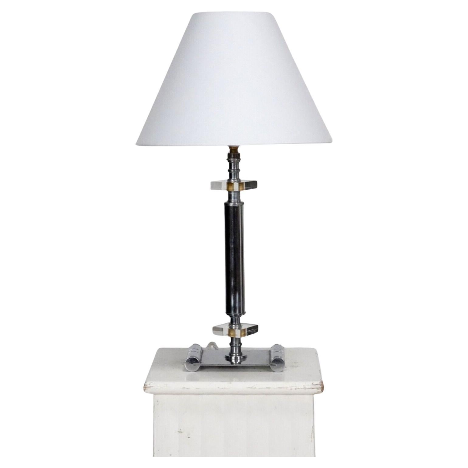 1930s British Lucite And Metal Table Lamp For Sale at 1stDibs