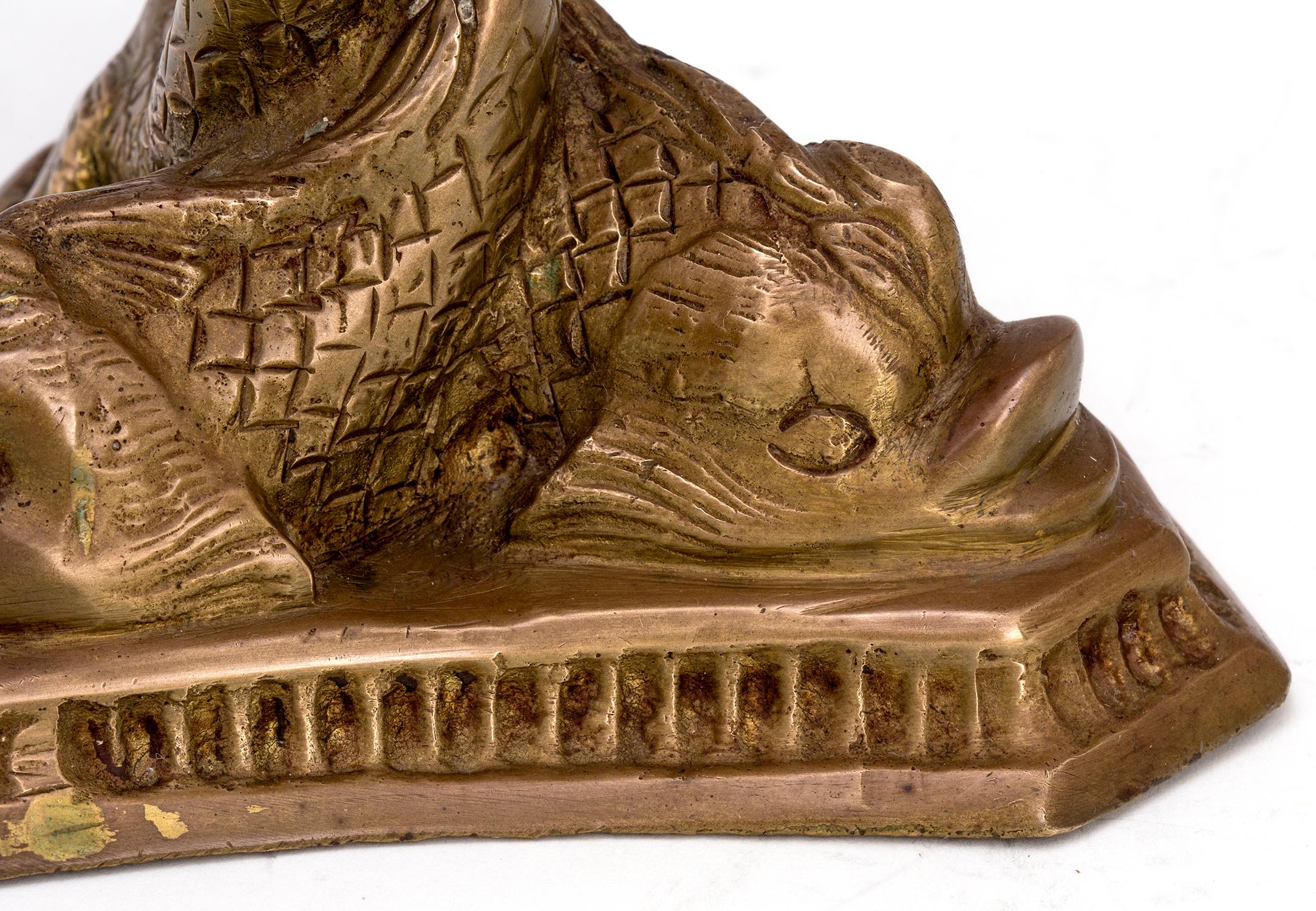 1930s Bronze Dolphin Candlesticks, Pair at 1stDibs