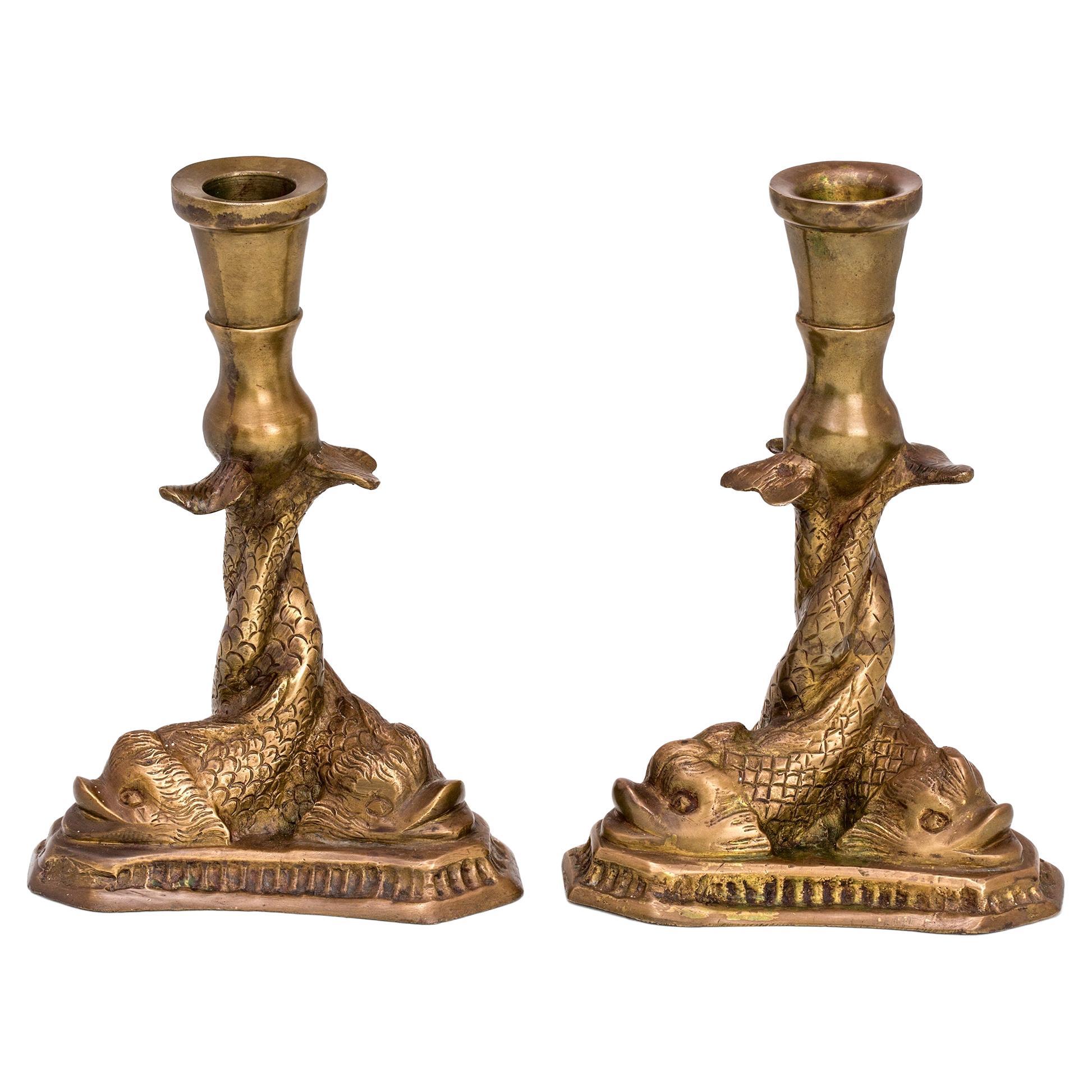 Pair of Silver Dolphin Candlesticks For Sale at 1stDibs | dolphin ...