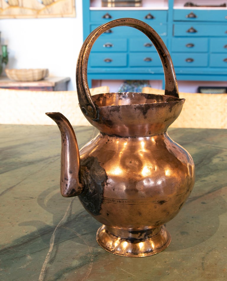 1930s Bronze Teapot with Handle For Sale at 1stDibs