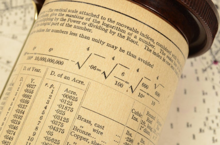 1930s by George Fuller Spiral Slide-Rule Ancient Tool Logarithmic ...