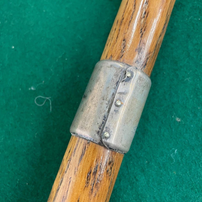1930s C and S Sterling Silver and Wood Crook Cane Walking Stick London ...