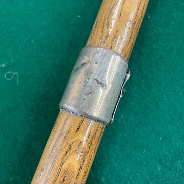 1930s C and S Sterling Silver and Wood Crook Cane Walking Stick London ...
