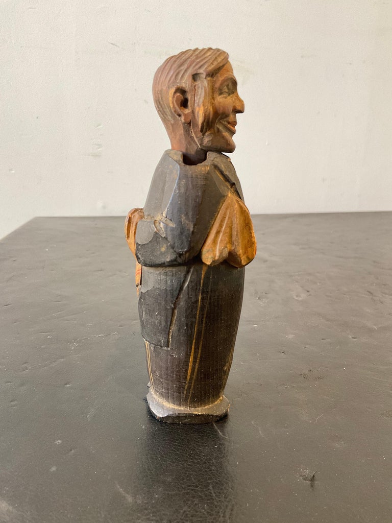 1930s Carved Wood Waiter / Bottle Opener For Sale at 1stDibs