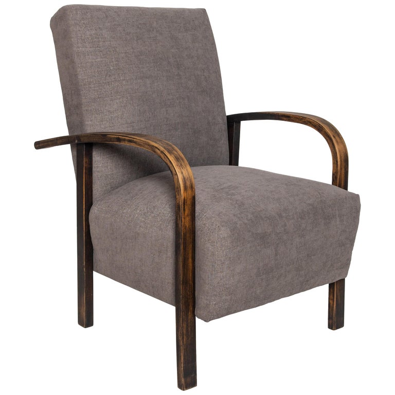 1930s Czech Modernist Reclining Armchair at 1stDibs