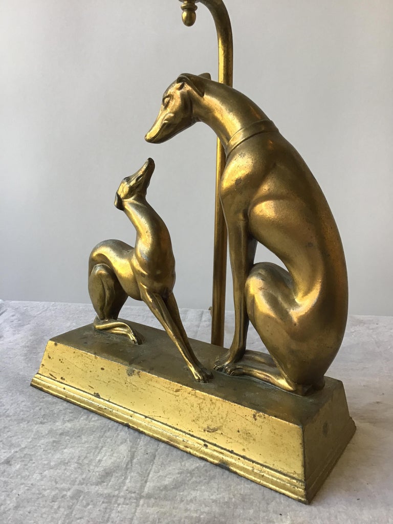 1930s Deco Greyhound Lamp at 1stDibs | greyhound lamps