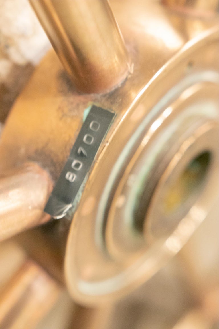 1930's English Bronze Rudder with Wooden Handles For Sale at 1stDibs