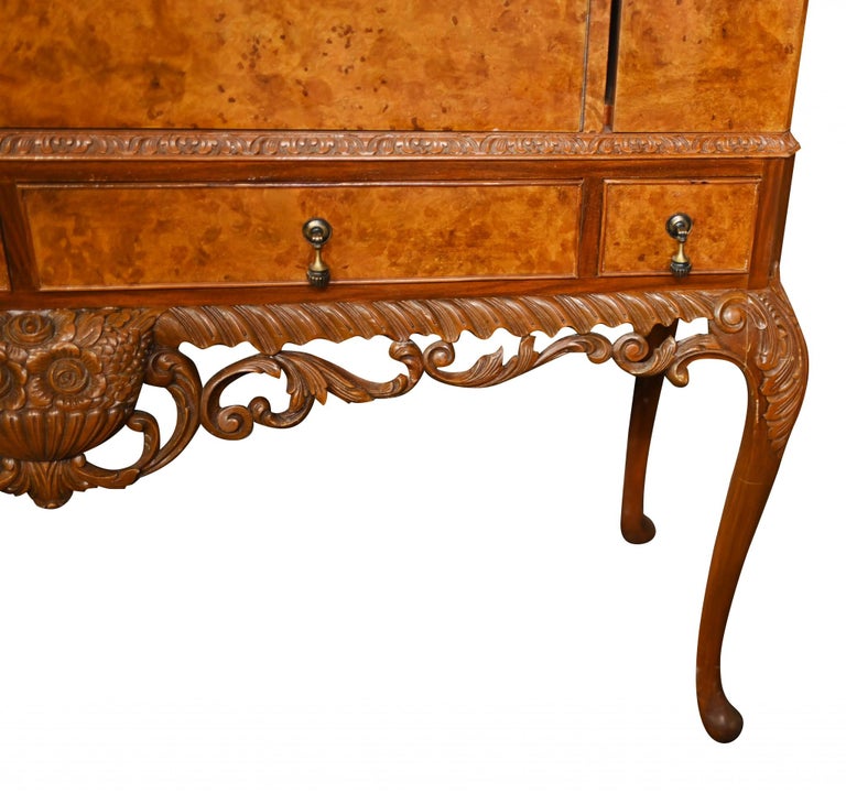 1930s Epstein Drinks Cabinet Cocktail Chest Walnut For Sale at 1stDibs