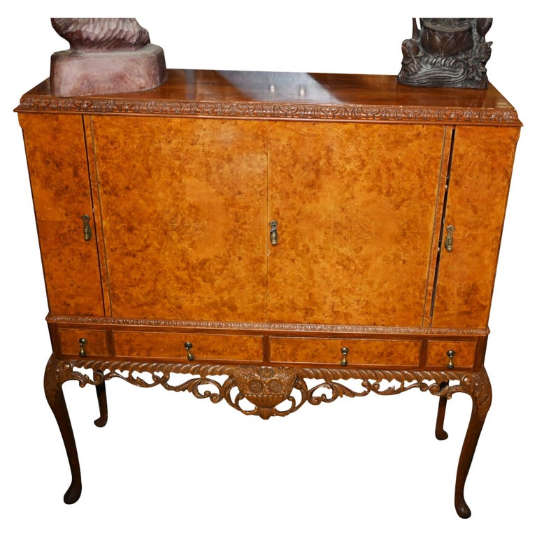 1930s Epstein Drinks Cabinet Cocktail Chest Walnut For Sale at 1stDibs
