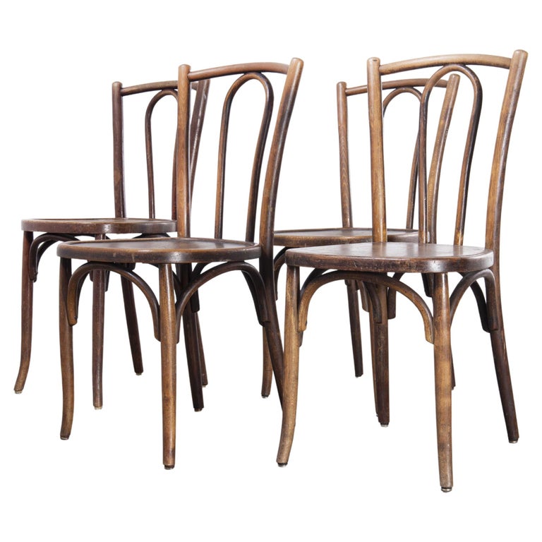 1930's Fischel French Bentwood Dining Chairs - Set Of Four at 1stDibs