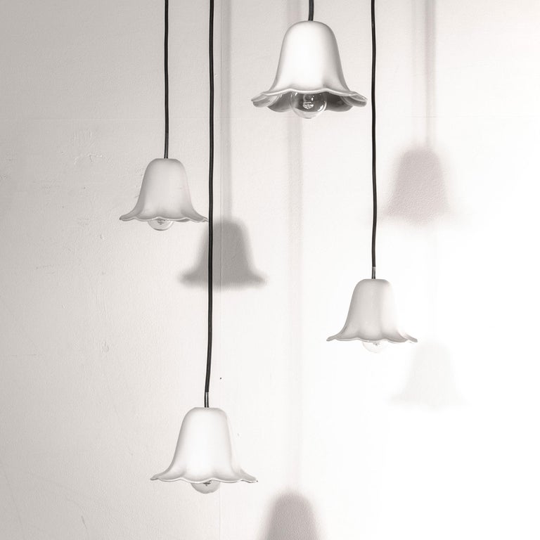 1930s French Fine Ceramic Ceiling Pendant Lamps/Lights, New Old Stock ...