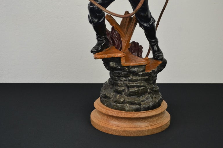 1930s French Fireman Firefighter Trophy Statue For Sale at 1stDibs