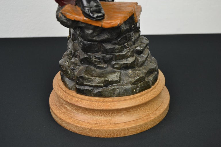 1930s French Fireman Firefighter Trophy Statue For Sale at 1stDibs