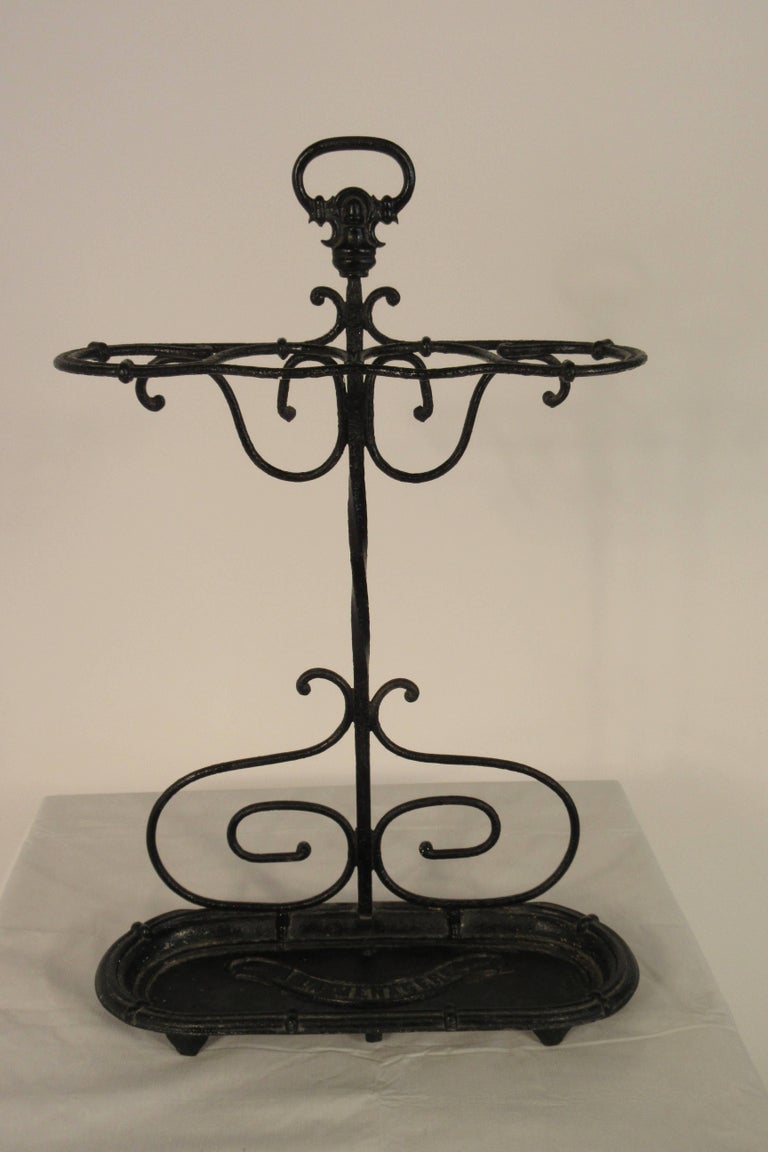 1930s French Iron Umbrella Stand For Sale at 1stDibs | 1930s iron