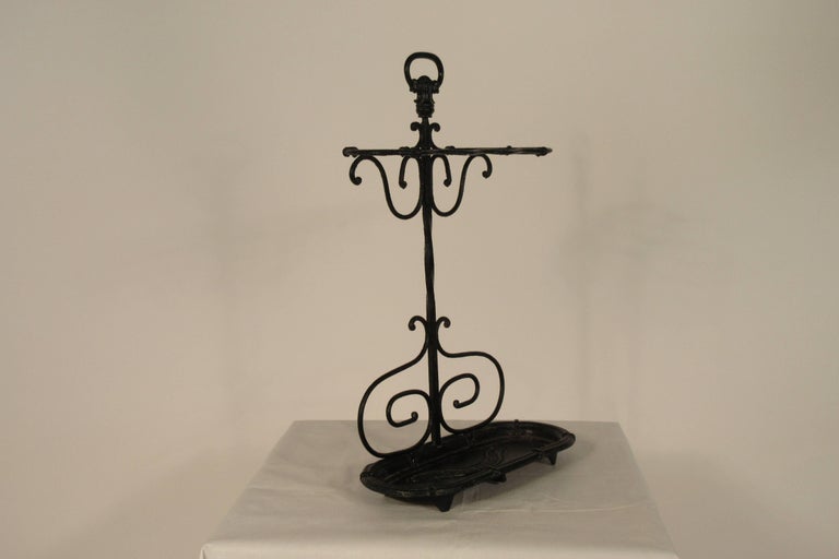1930s French Iron Umbrella Stand For Sale at 1stDibs | 1930s iron