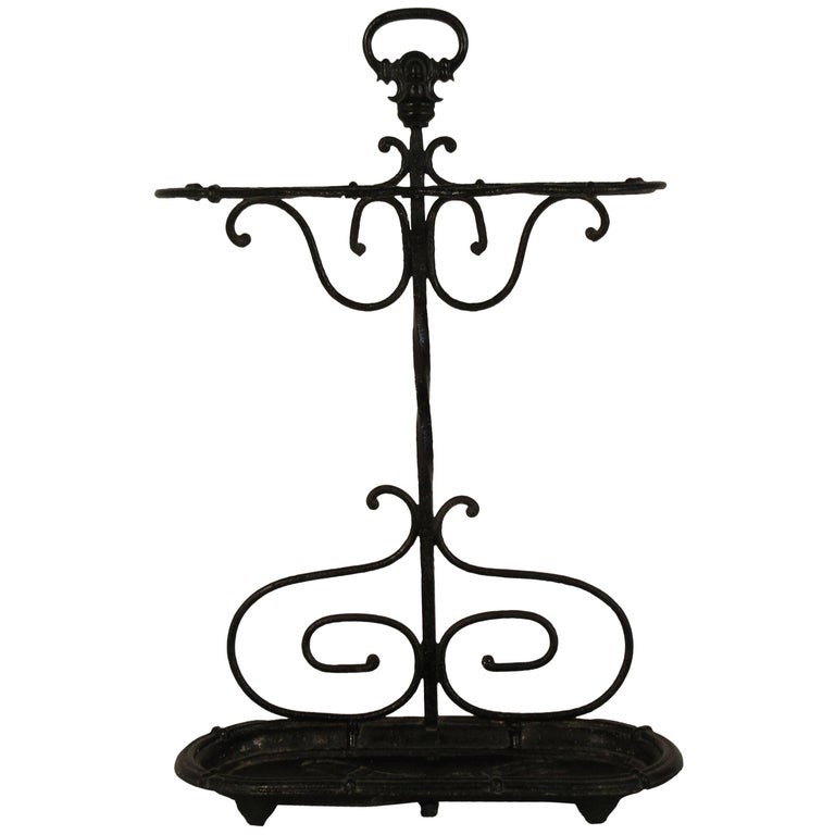 1930s French Iron Umbrella Stand For Sale at 1stDibs | 1930s iron